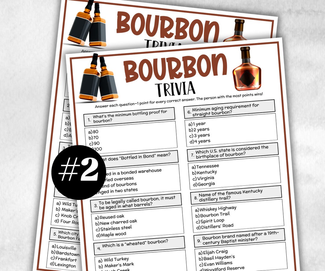 Bourbon Trivia Games, Whiskey Theme, Bourbon Racing Game, Kentucky ...
