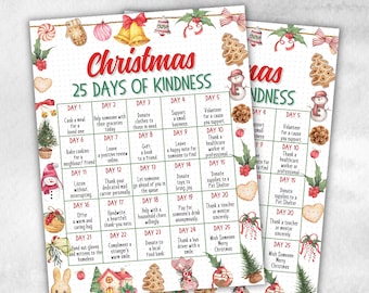25 Days of Kids Christmas Kindness, Random Acts of Kindness, Advent ...