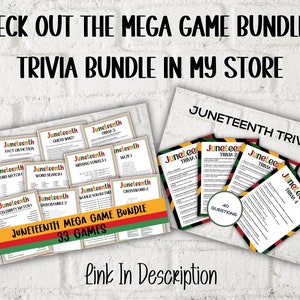 Juneteenth Trivia Bundle I Juneteenth Activities I African American ...