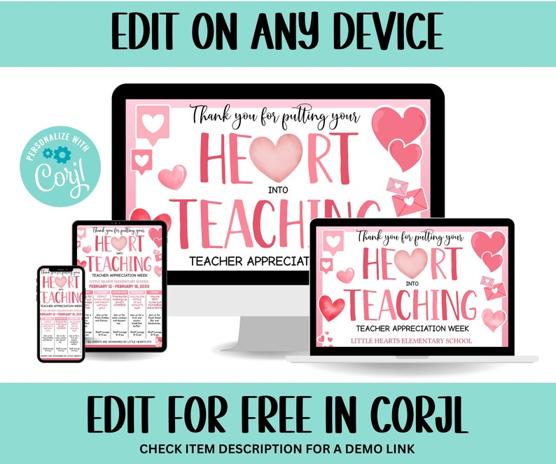 Editable Valentine Teacher Appreciation, Teacher Valentines Day, Gift ...