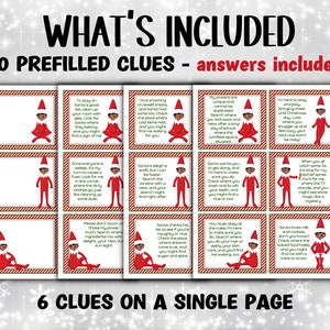 Elf Christmas Scavenger Hunt I Christmas Activities | Elf Mischief ...