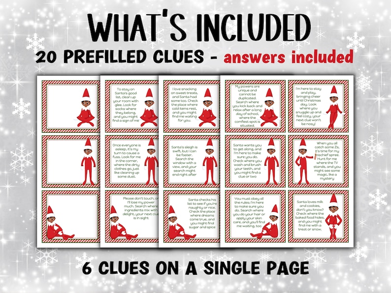 Elf Christmas Scavenger Hunt I Christmas Activities | Elf Mischief ...