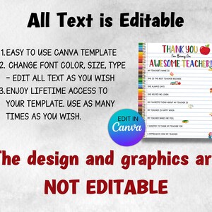 Editable All About My Teacher | Teacher Appreciation Gift | End of Year ...