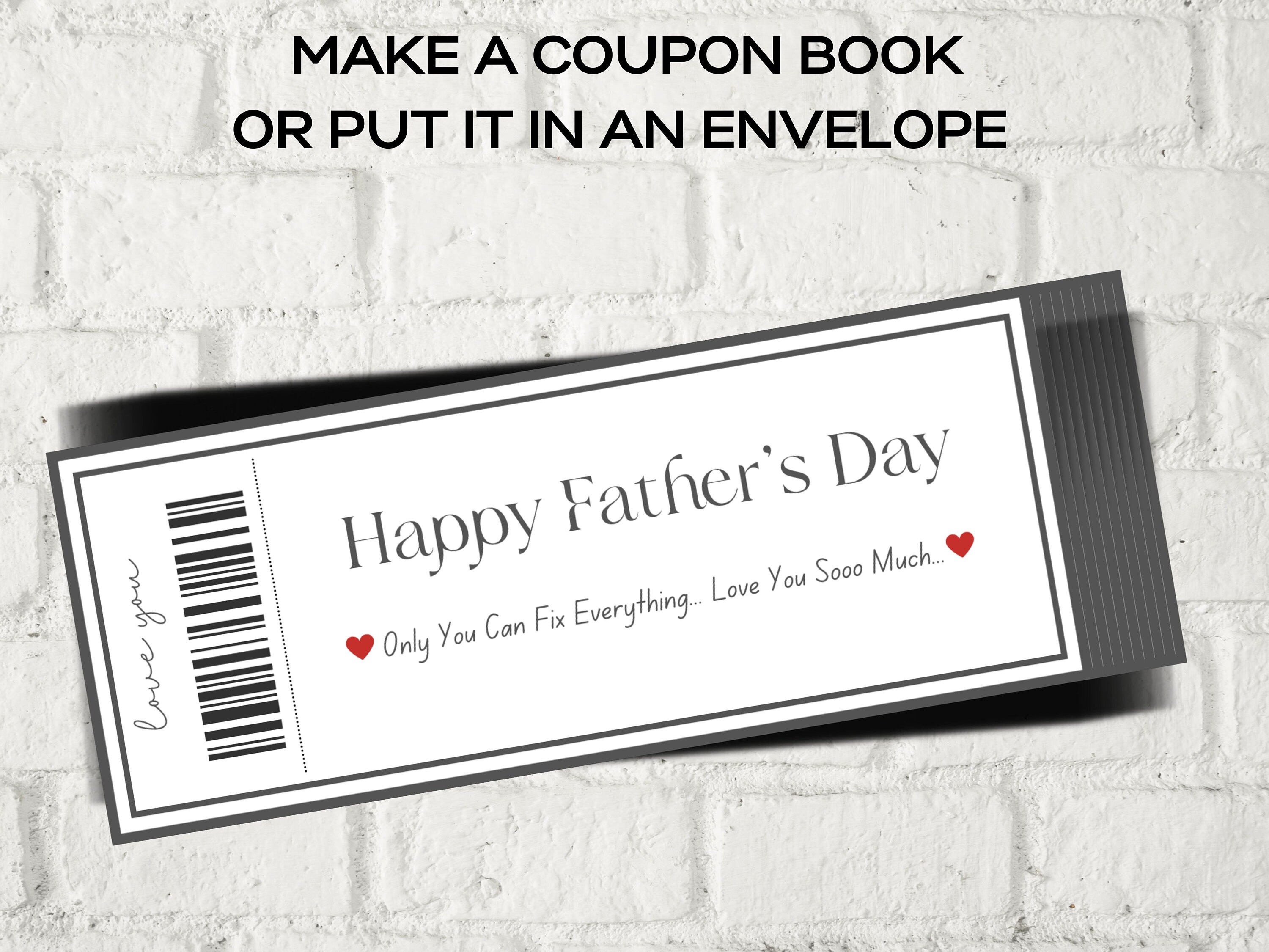 Father's Day Coupons I Printable Coupons I Daddy Coupon - Etsy