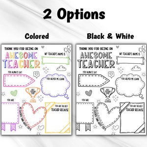 Teacher Appreciation Letter | End of Year Gift I Printable Teacher ...