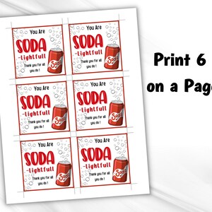 Soda - Lightful Teacher Appreciation Treat Tag, End of Year Snack Tag ...