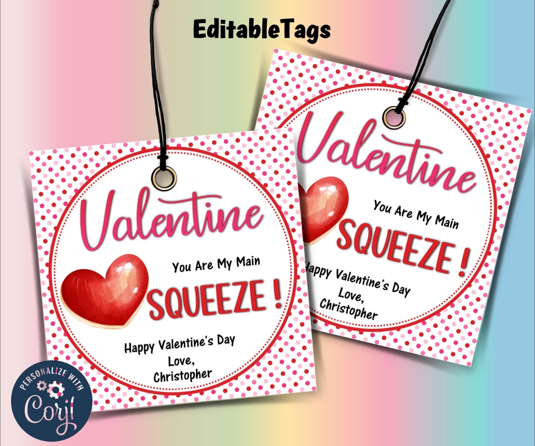 Personalized Classroom Valentine Favor Tags for School | Kids Valentine ...