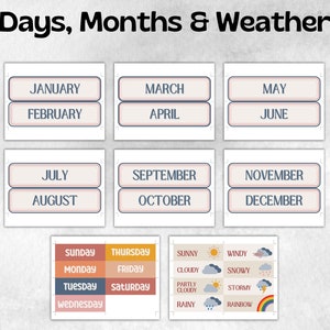 Classroom Calendar, Editable Calendar Display, Back to School, School ...