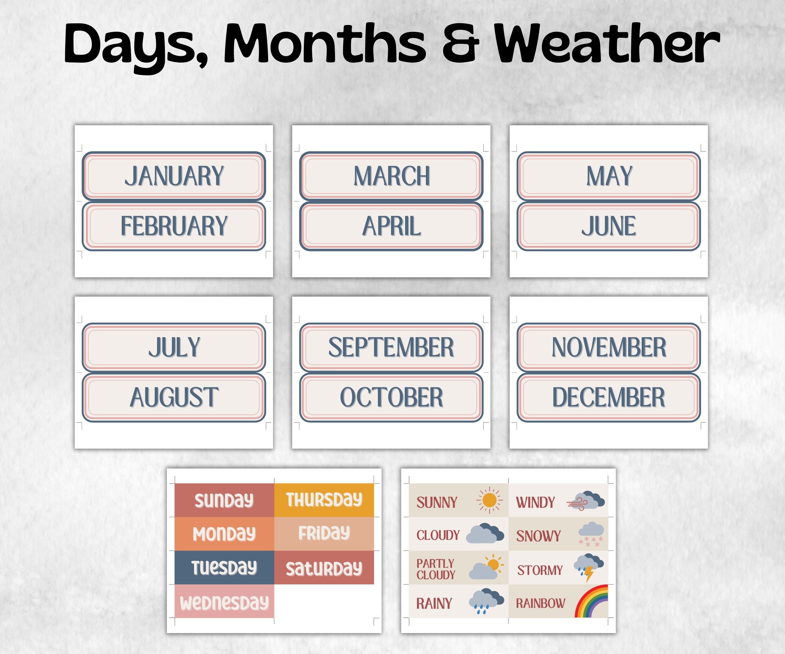 Classroom Calendar, Editable Calendar Display, Back to School, School ...