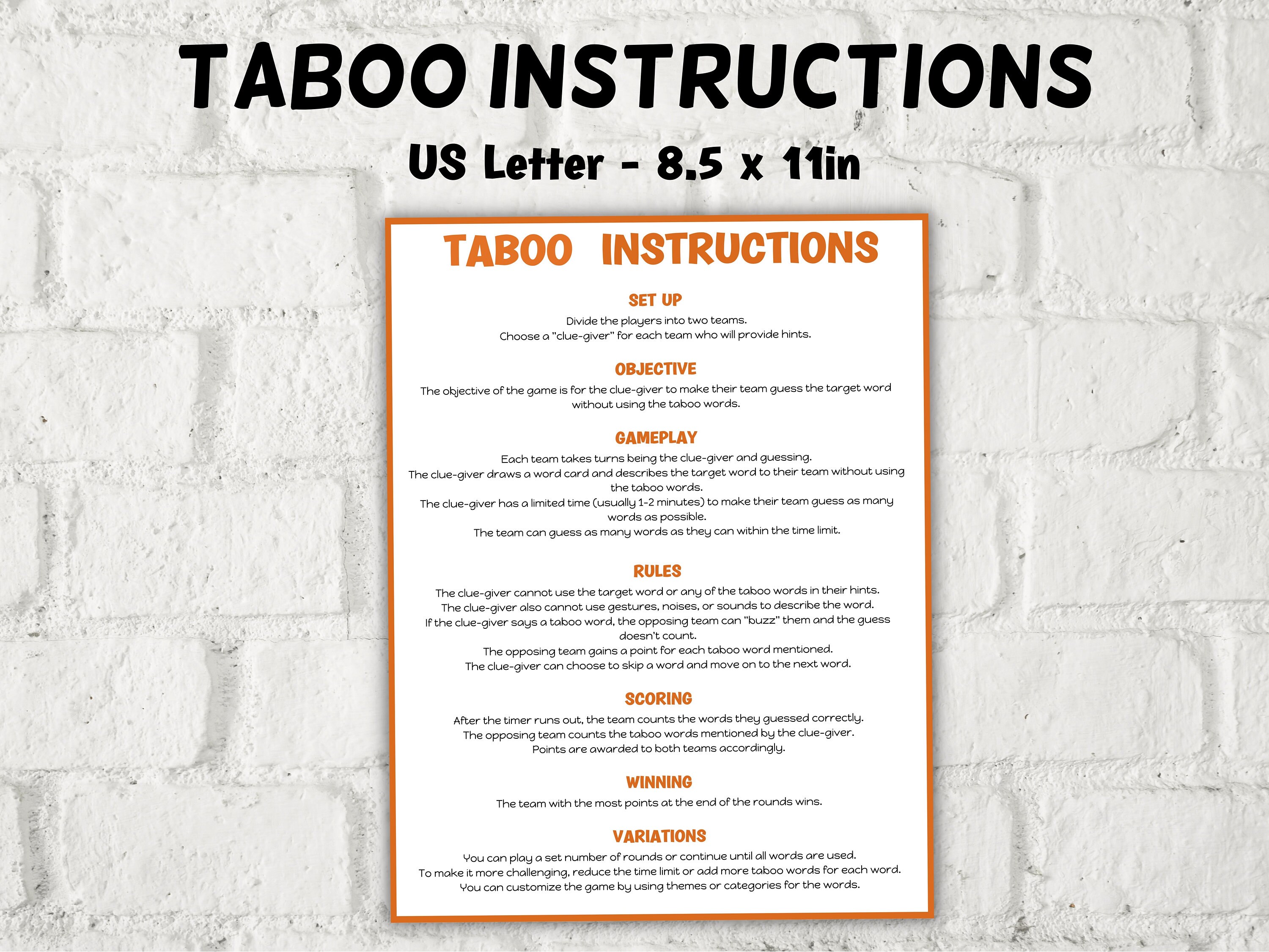Thanksgiving Taboo Game, Fall Autumn Words Card Game, Family Reunion ...