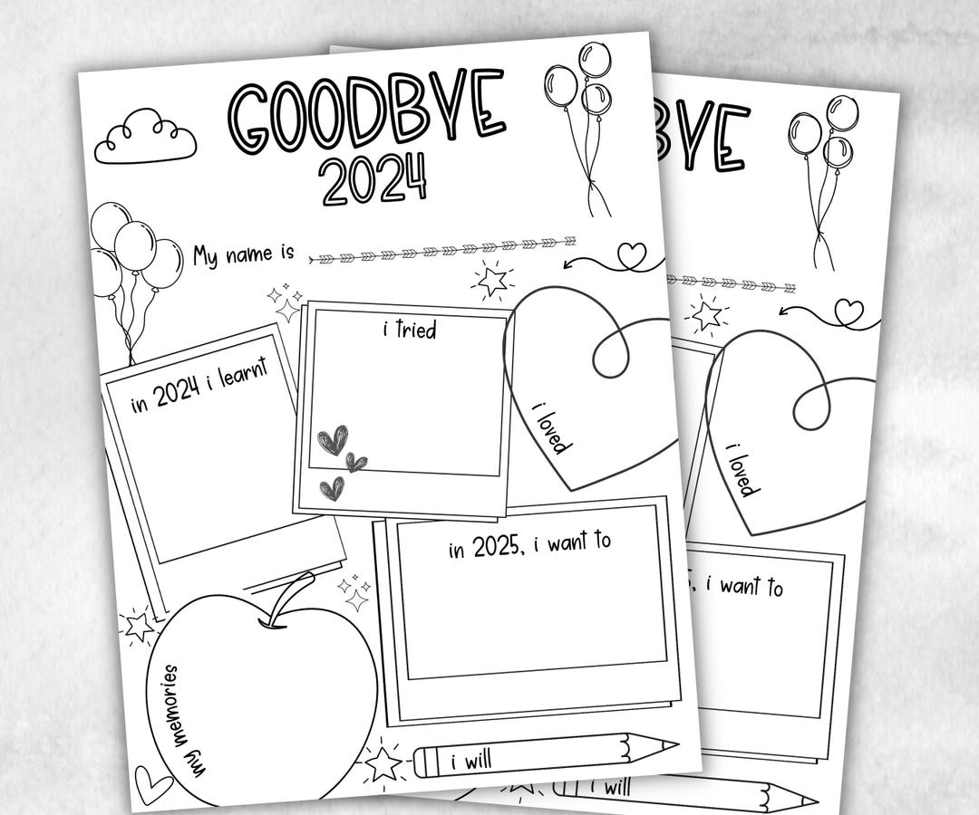 Year Recap Printable, New Year Classroom Activity, Kids Year in Review ...