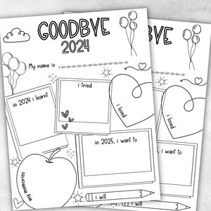 Year Recap Printable, New Year Classroom Activity, Kids Year in Review ...