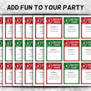 5 Second Christmas Game I Office Coworkers Game I Festive Brunch Ideas ...