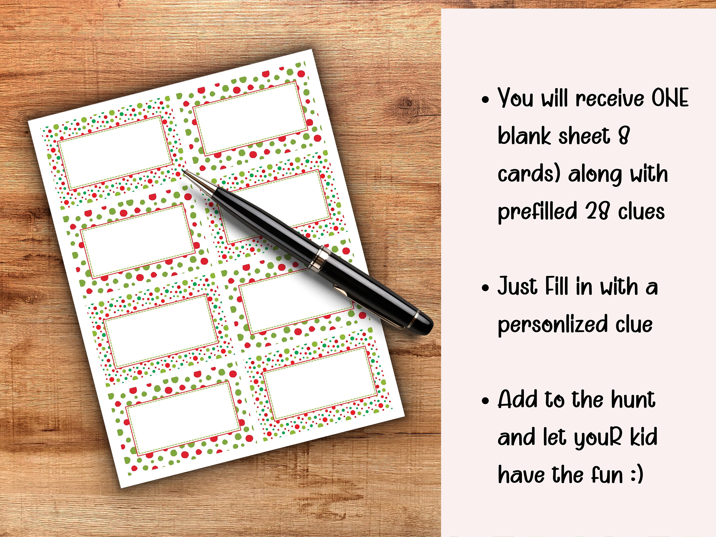 Outdoor Christmas Scavenger Hunt Christmas Gift Tags Games and Puzzles ...
