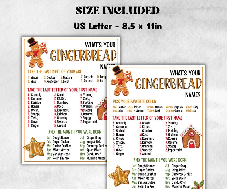 Gingerbread Name Tag, Gingerbread Name Board Sign, Name Generator, Xmas ...