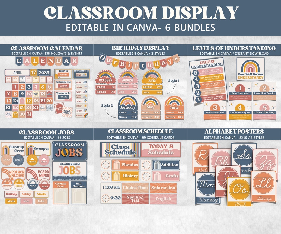 Classroom Display, Calendar, Birthday Display, Alphabet Posters ...