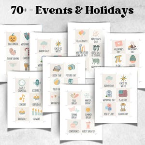 School Calendar, Editable Calendar Display, Classroom Calendar, Back to ...