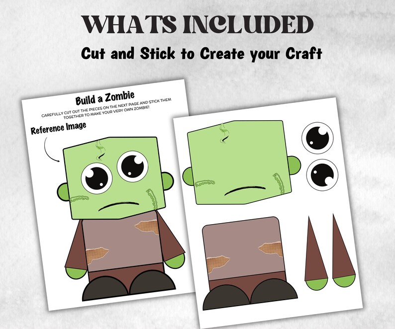 Build a Zombie Printable, Fun Halloween Activities for Family, Prek-4th ...