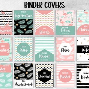 Flamingo Student Binder Cover I Classroom Printables I Teacher Binder ...