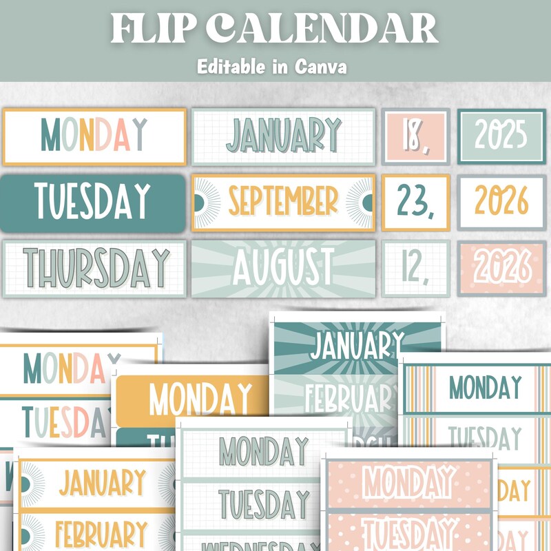 Desk Flip Calendar - Etsy