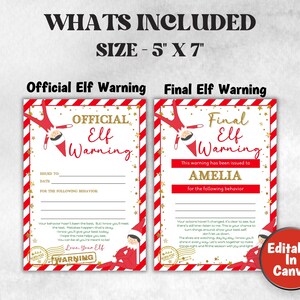 Printable North Pole Warning Letter, Elf Warning Letter Template, Elf ...
