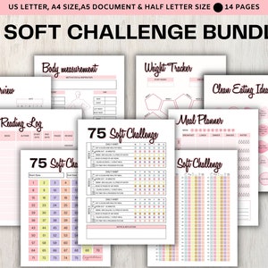 75 Soft Challenge I Printable Challenge I Healthy Habits Tracker I Self ...