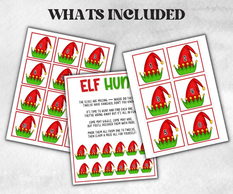 North Pole Elf Scavenger Hunt Game, Kids Elf Hunt Game, Xmas Scavenger ...