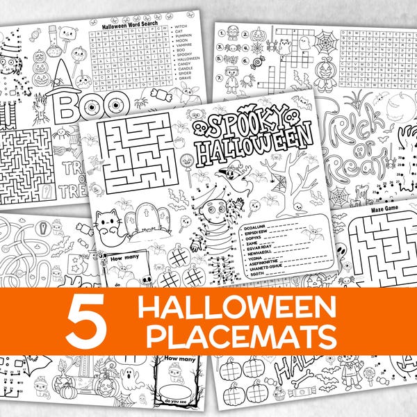 Halloween Placemat - Etsy