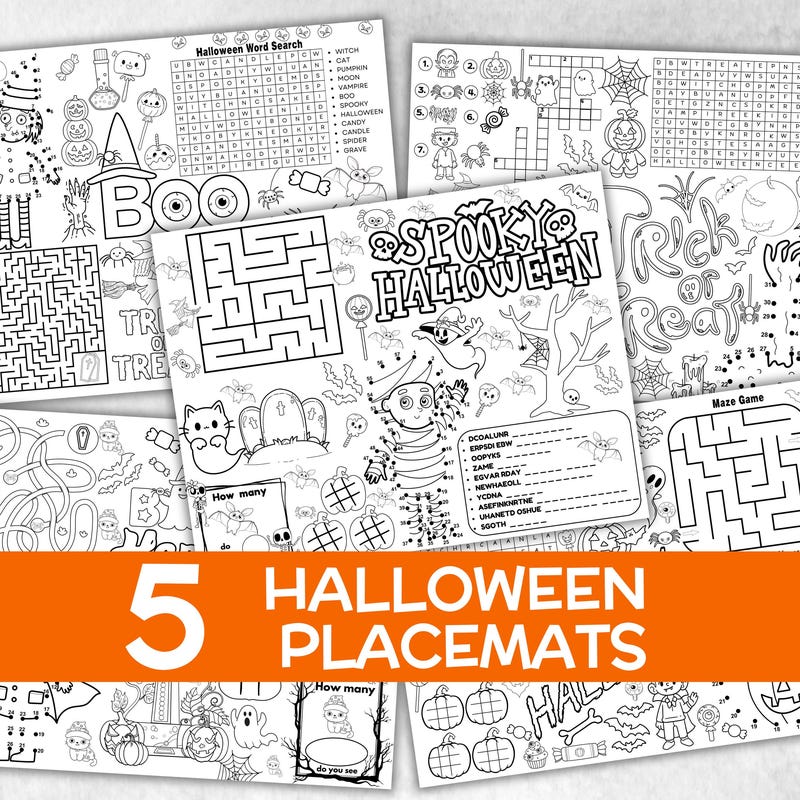 Halloween Placemat - Etsy