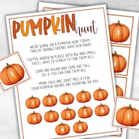 Pumpkin Patch Scavenger Hunt for Kids, Nature Scavenger Hunt, Pumpkin ...