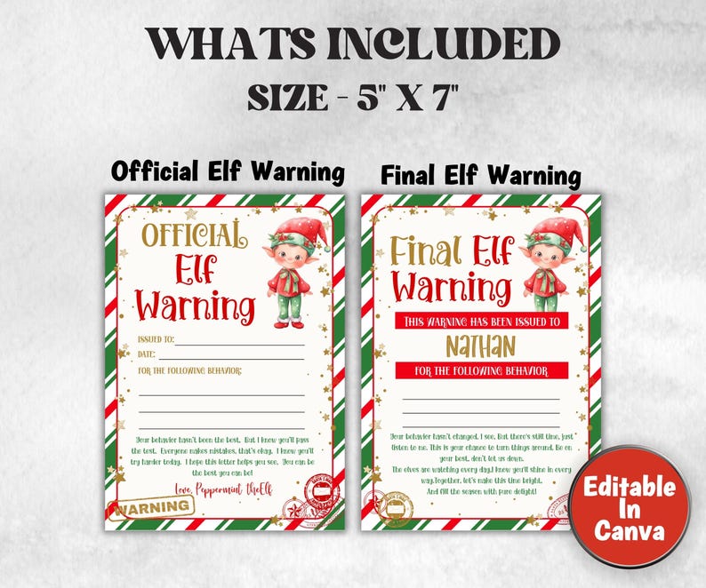 Elf Warning Letter Template, Elf Official Warning Letter, Final Warning ...