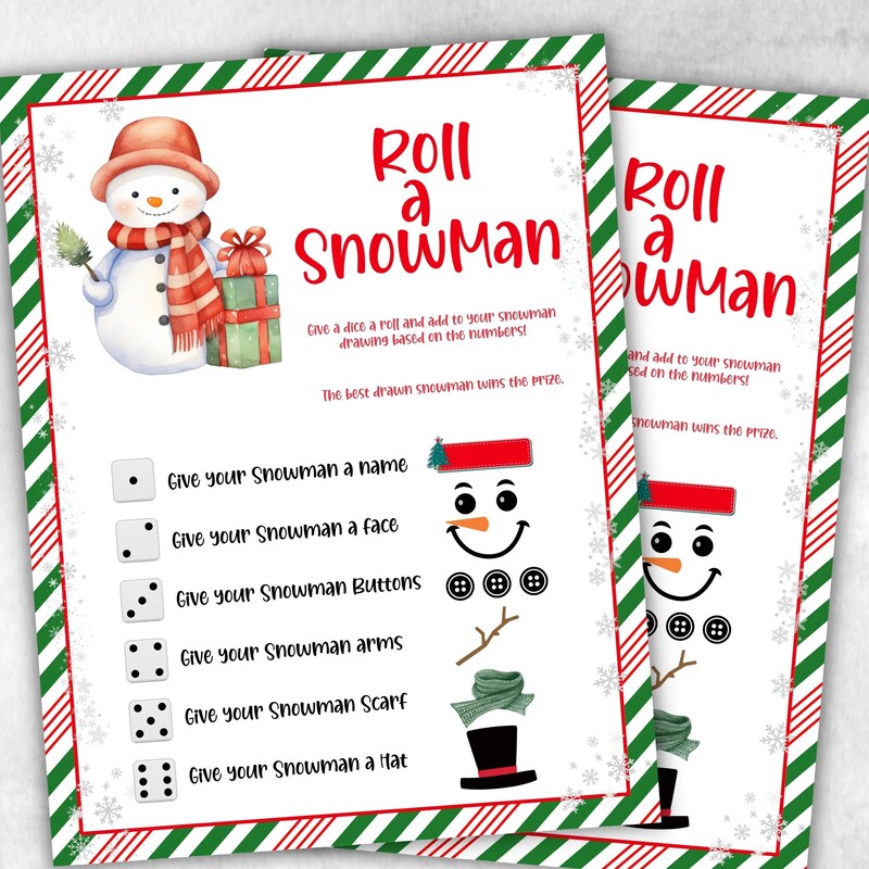 Snowman Game - Etsy