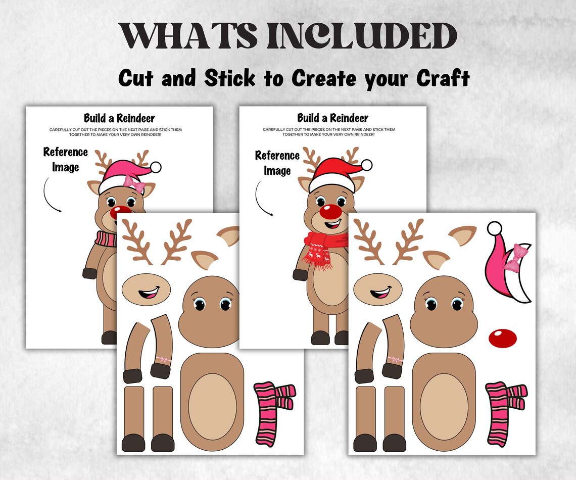 Build a Reindeer Printable, Fun Christmas Activities for Family ...
