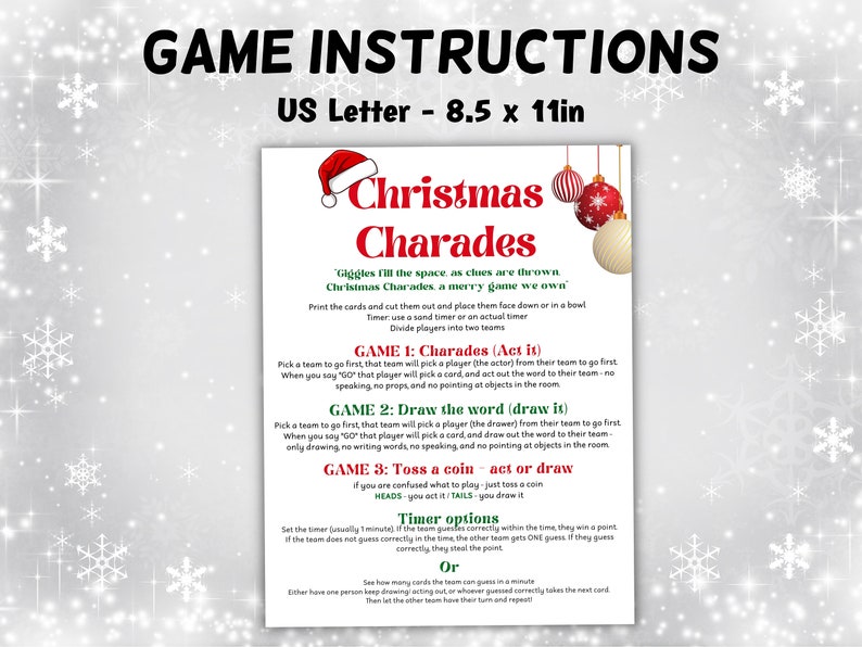 Christmas Charades | Christmas Games | Work Holiday Party | Family Game ...
