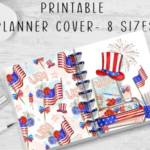 4th of July Planner Cover Printable I Fourth of July Planner Cover ...