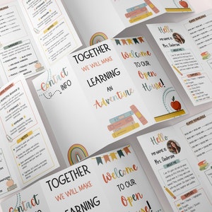 Open House Template Editable I I Meet the Teacher Trifold Brochure I ...