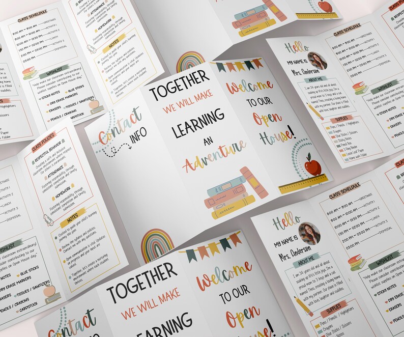 Open House Template Editable I I Meet the Teacher Trifold Brochure I ...