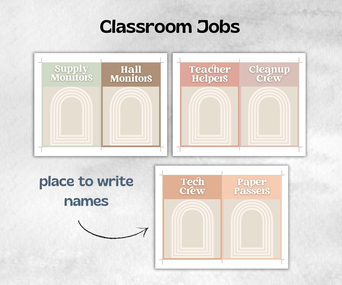 Editable Jobs Chart, Classroom Teacher Resources, Kindergarten ...