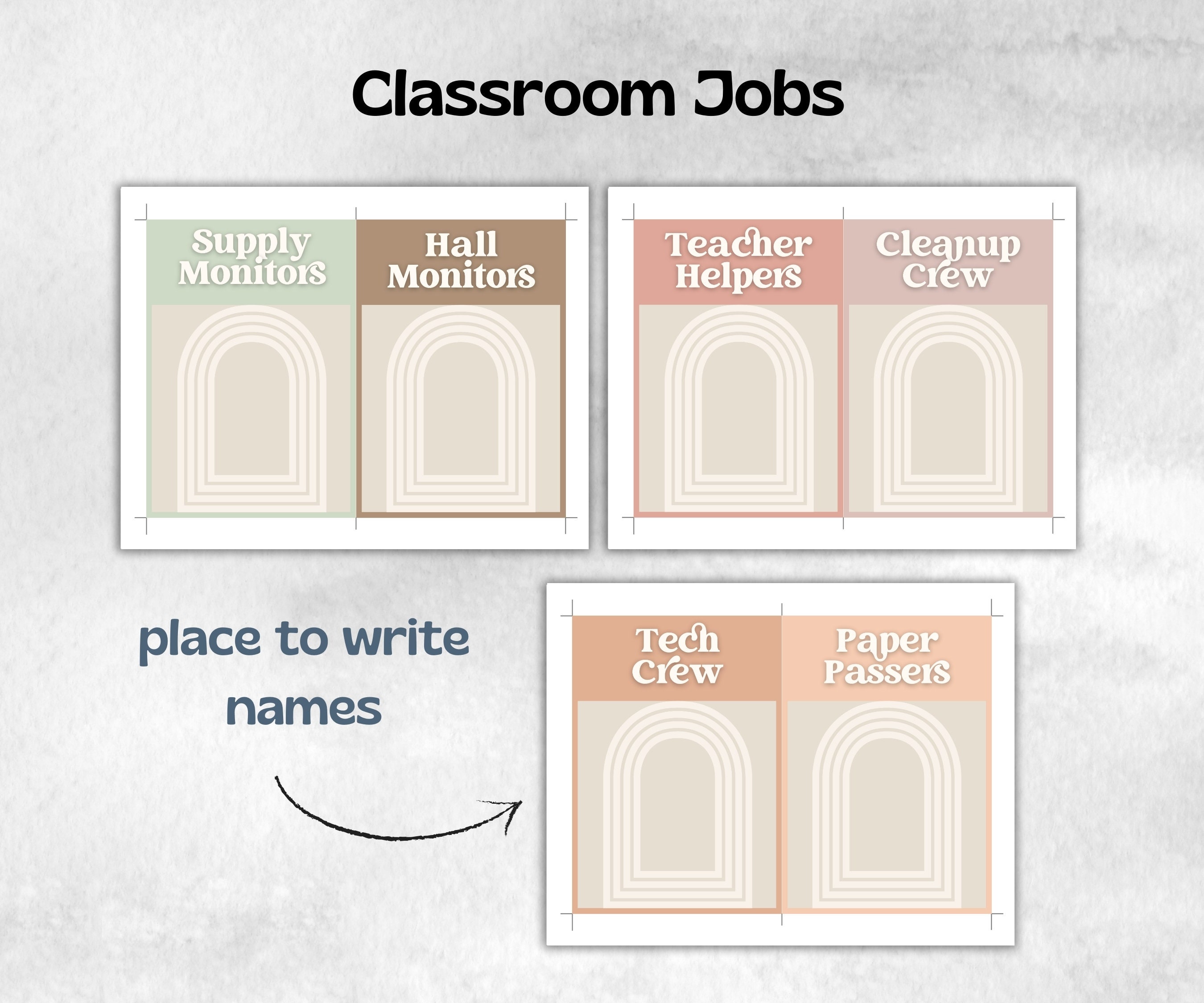 Editable Jobs Chart, Classroom Teacher Resources, Kindergarten ...