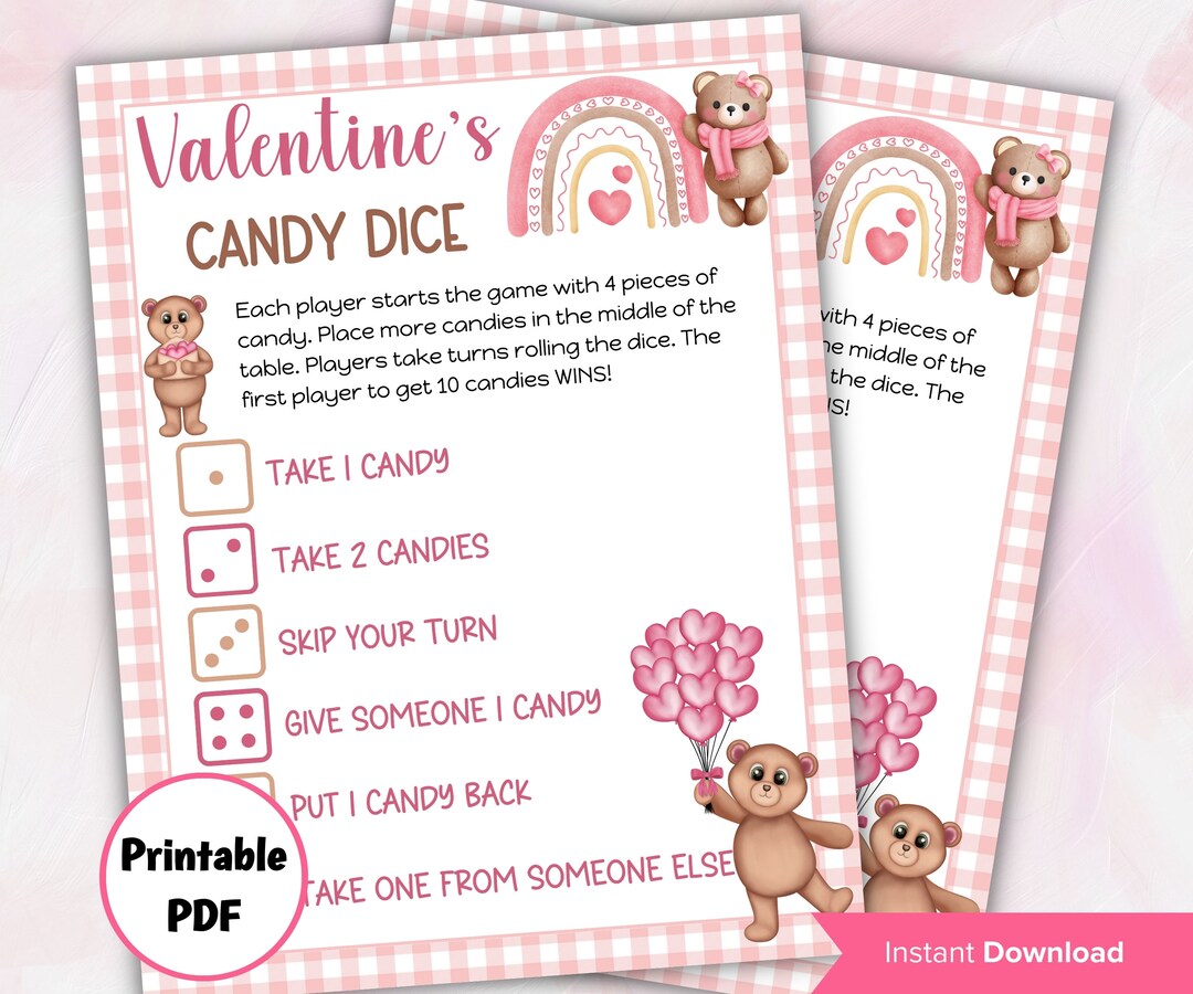 Valentine Heart Game Teddy Bear Valentine Valentine's Day Valentine ...
