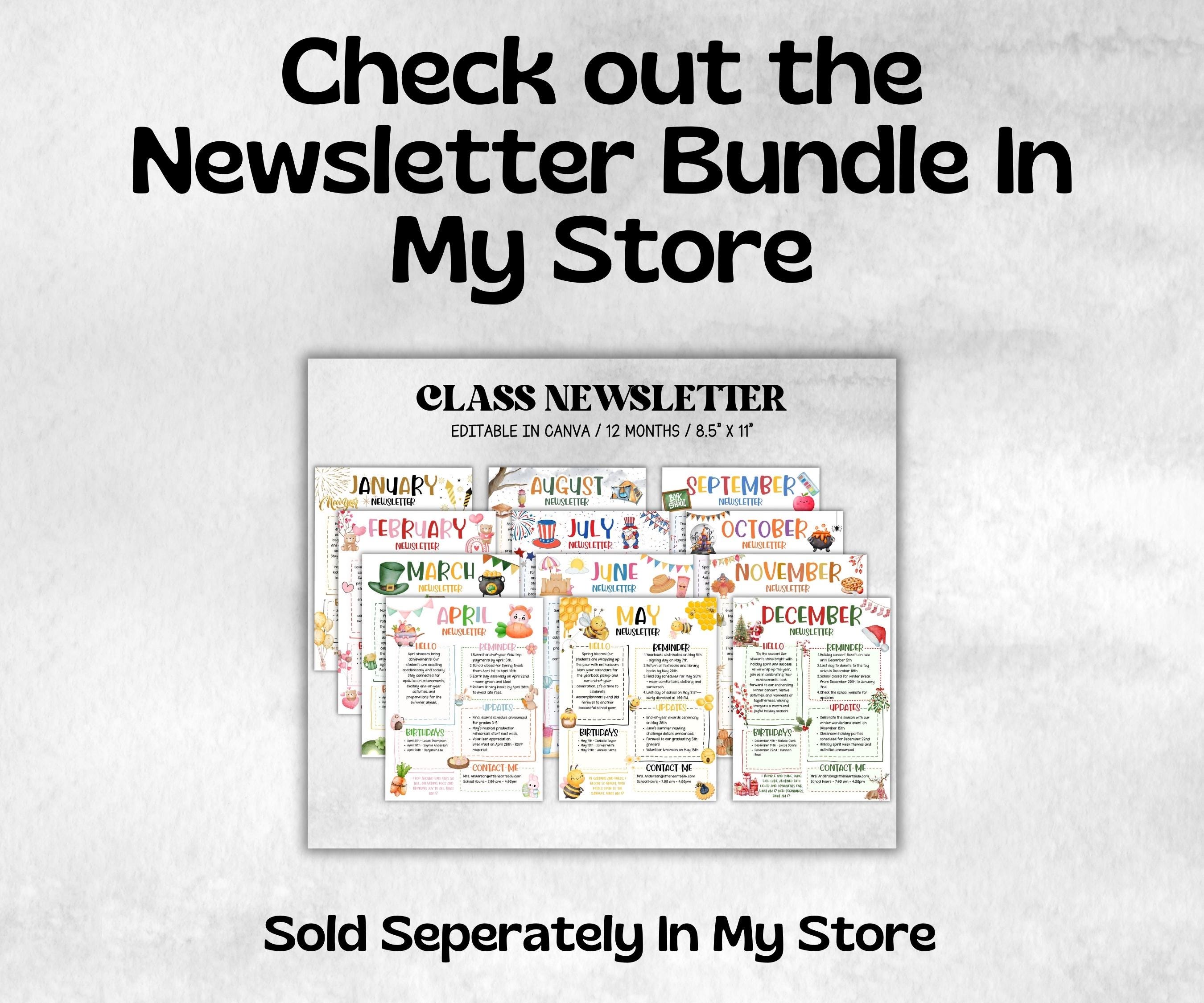 Back to School September Classroom Newsletter, Daycare Newsletter Canva ...