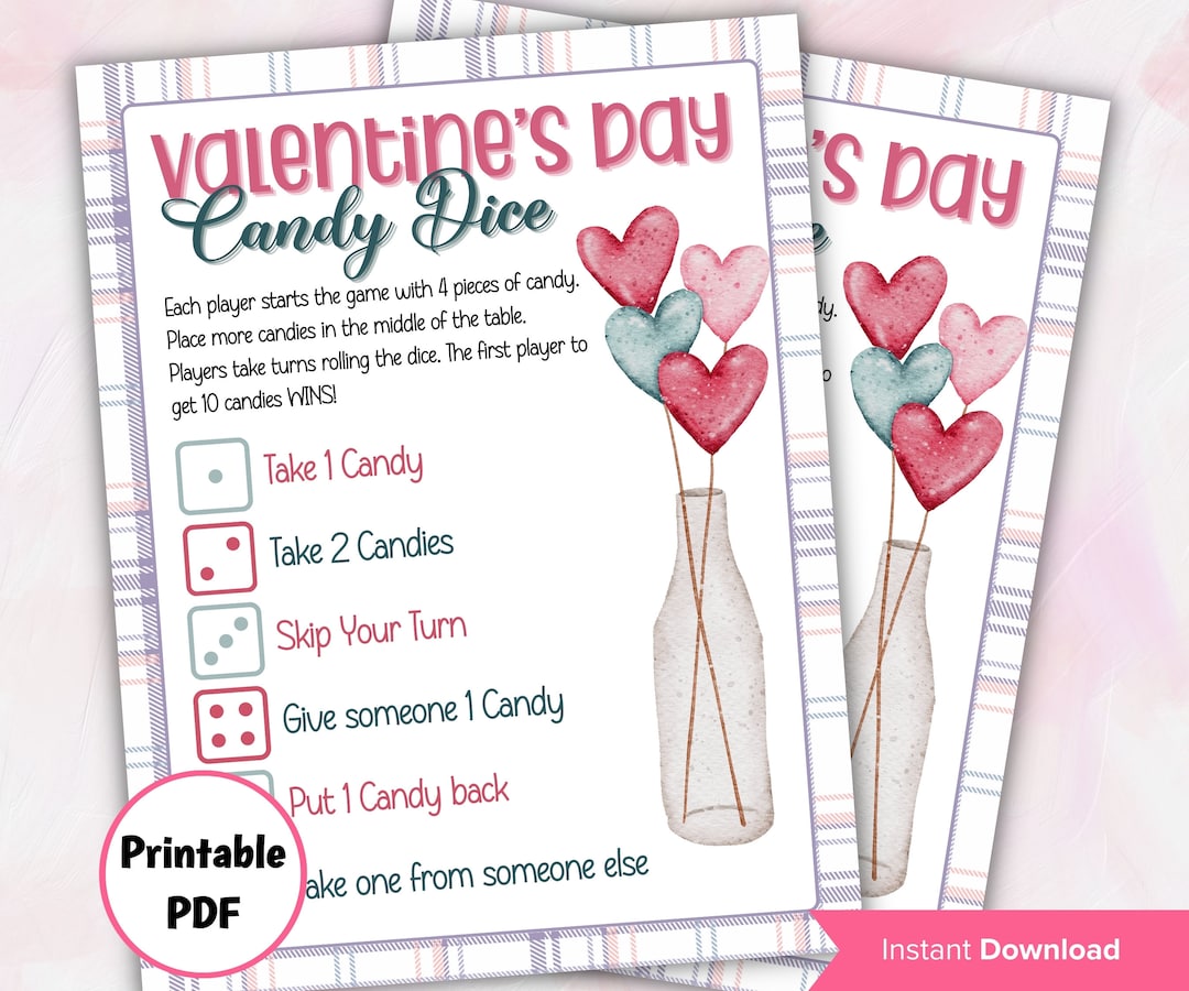 Valentine Heart Game Candy Free Valentine's Day Valentine's Activity ...