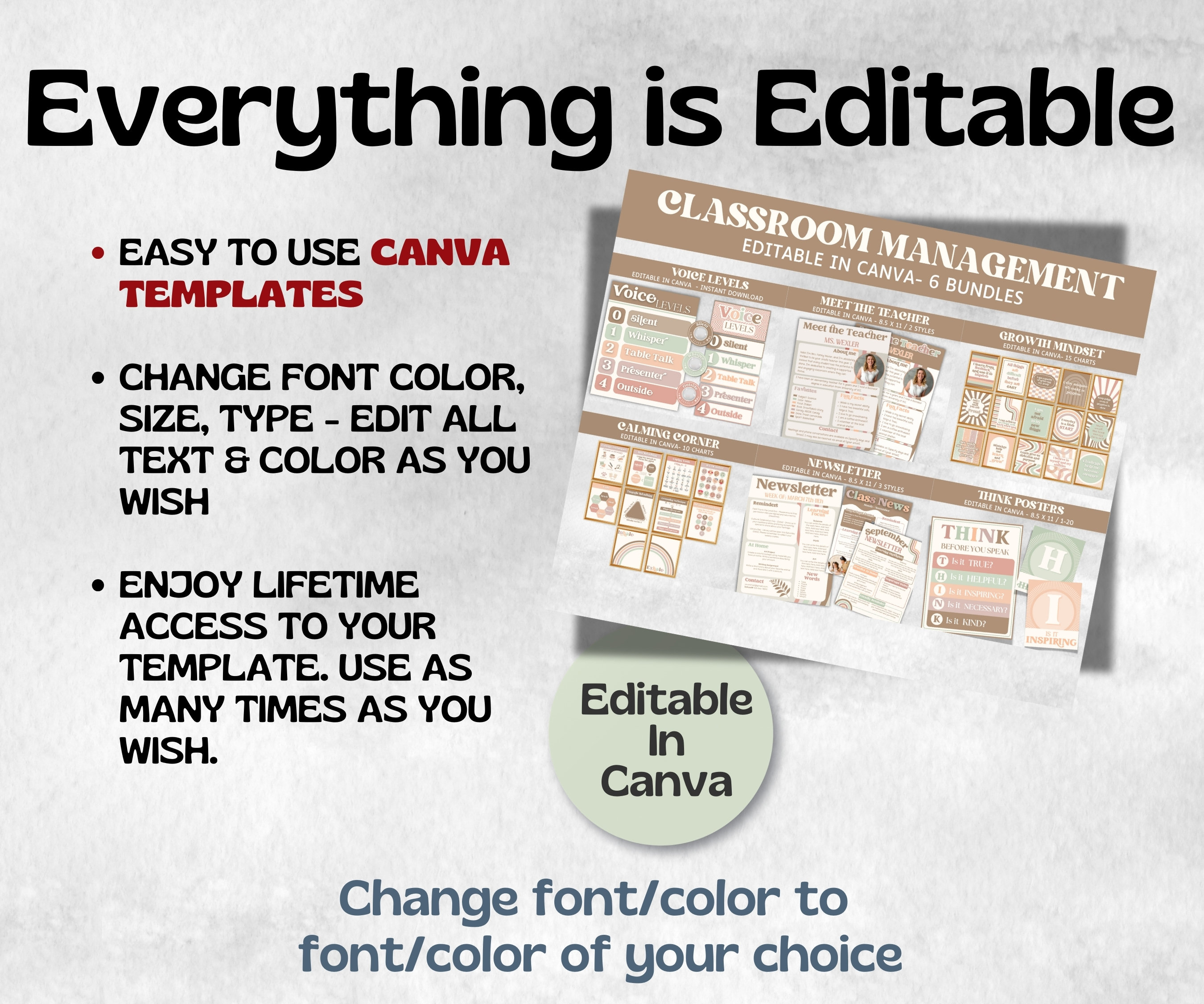 Neutral Classroom Decor, Boho Theme, Bulletin Board, Homeschool Decor ...