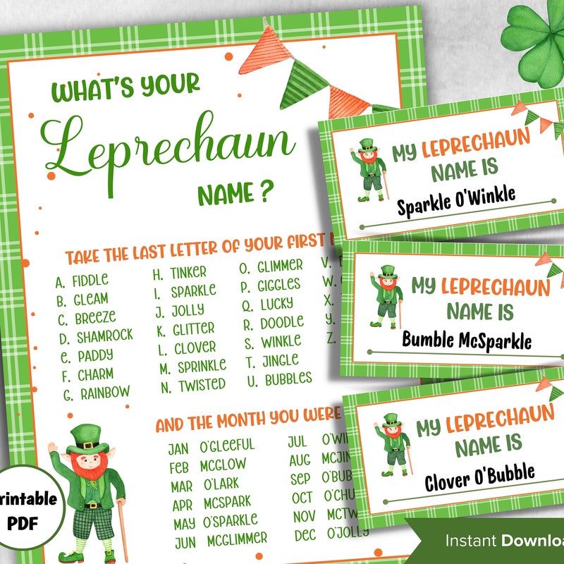 St Patricks Day Name Tags - Etsy