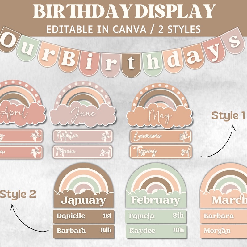 Classroom Birthday Display - Etsy