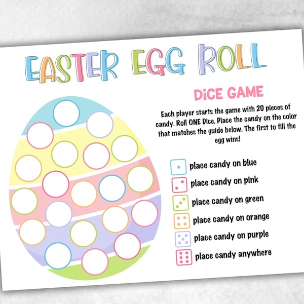 Easter Dice Games - Etsy