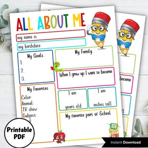 All About Me Survey, Get to Know Me, Student Info, Kindergarten Teacher ...