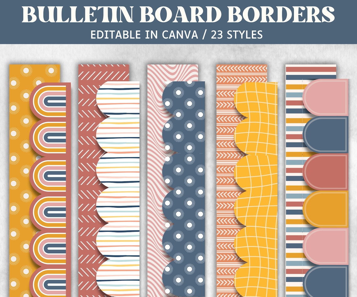 Bulletin Border, Classroom Borders, Bulletin Board Trim Decor, Bulletin ...