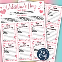 Valentine's Day Flower Grams Flyer With Tags - Etsy
