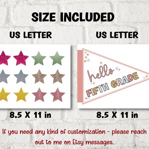 Fifth Grade Pennant Flag, 5th Grade Pennant Flag, First Day of School ...